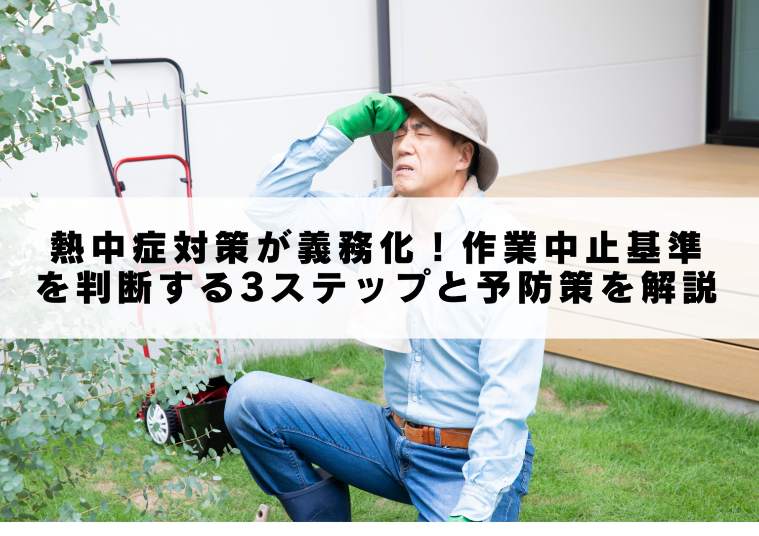 熱中症対策が義務化！作業中止基準を判断する3ステップと予防策を解説 | 介護業界の防災専門ifny